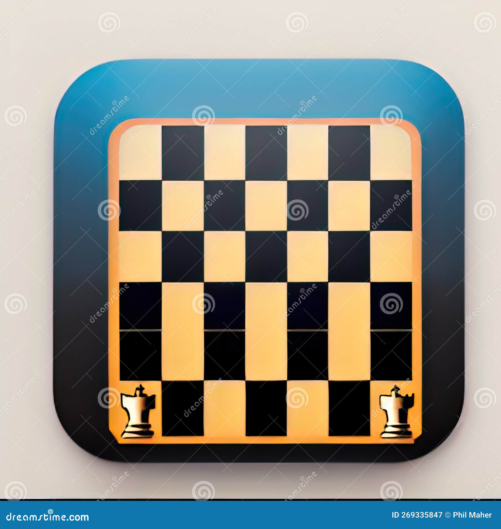 Chess Software App Style Icon. Generative AI. Stock Illustration ...