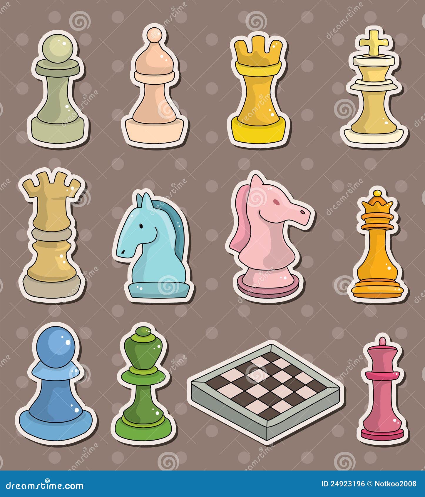 Chess Stickers Vector Illustration | CartoonDealer.com #26558498