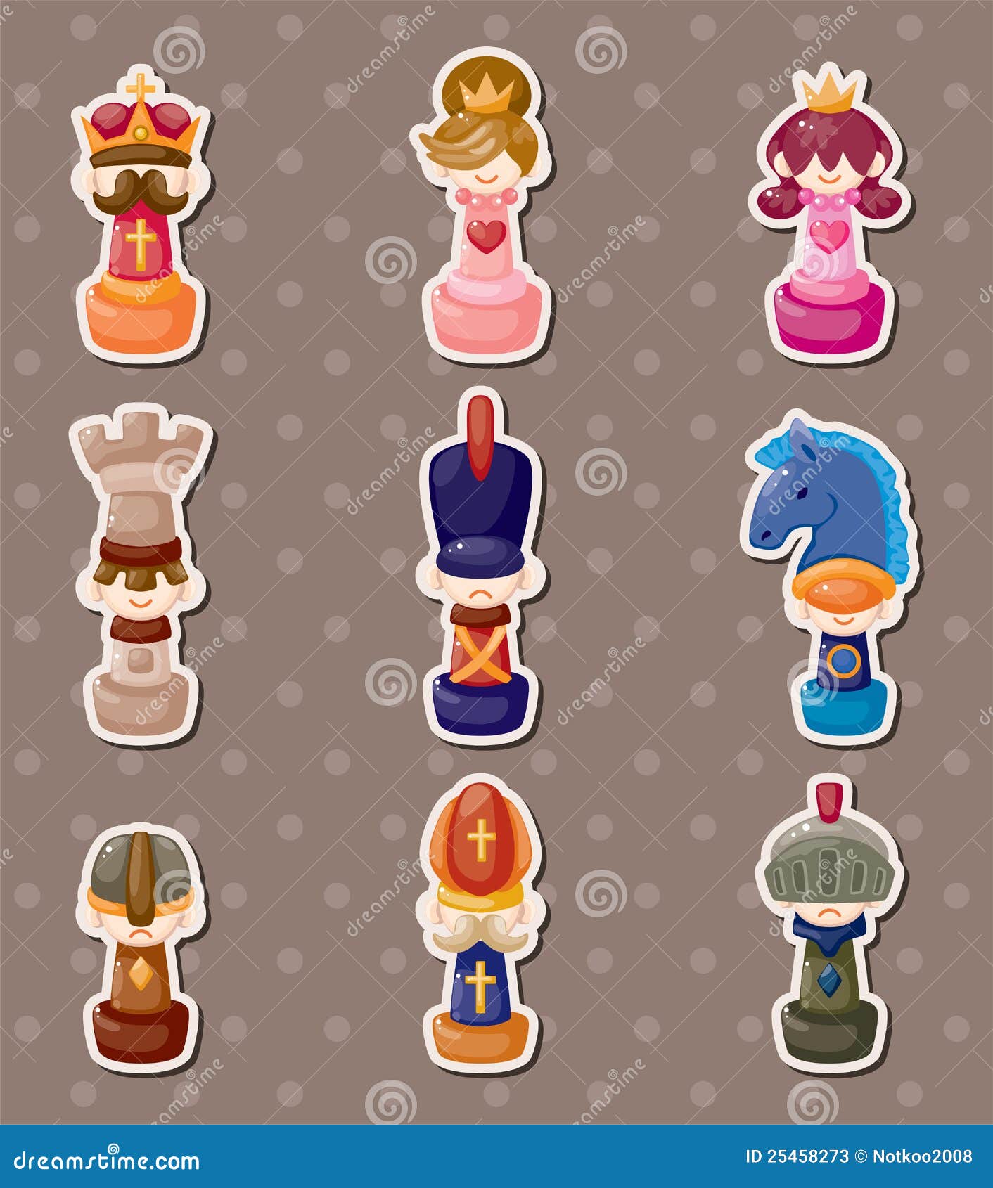 Chess Stickers Vector Illustration | CartoonDealer.com #26558498