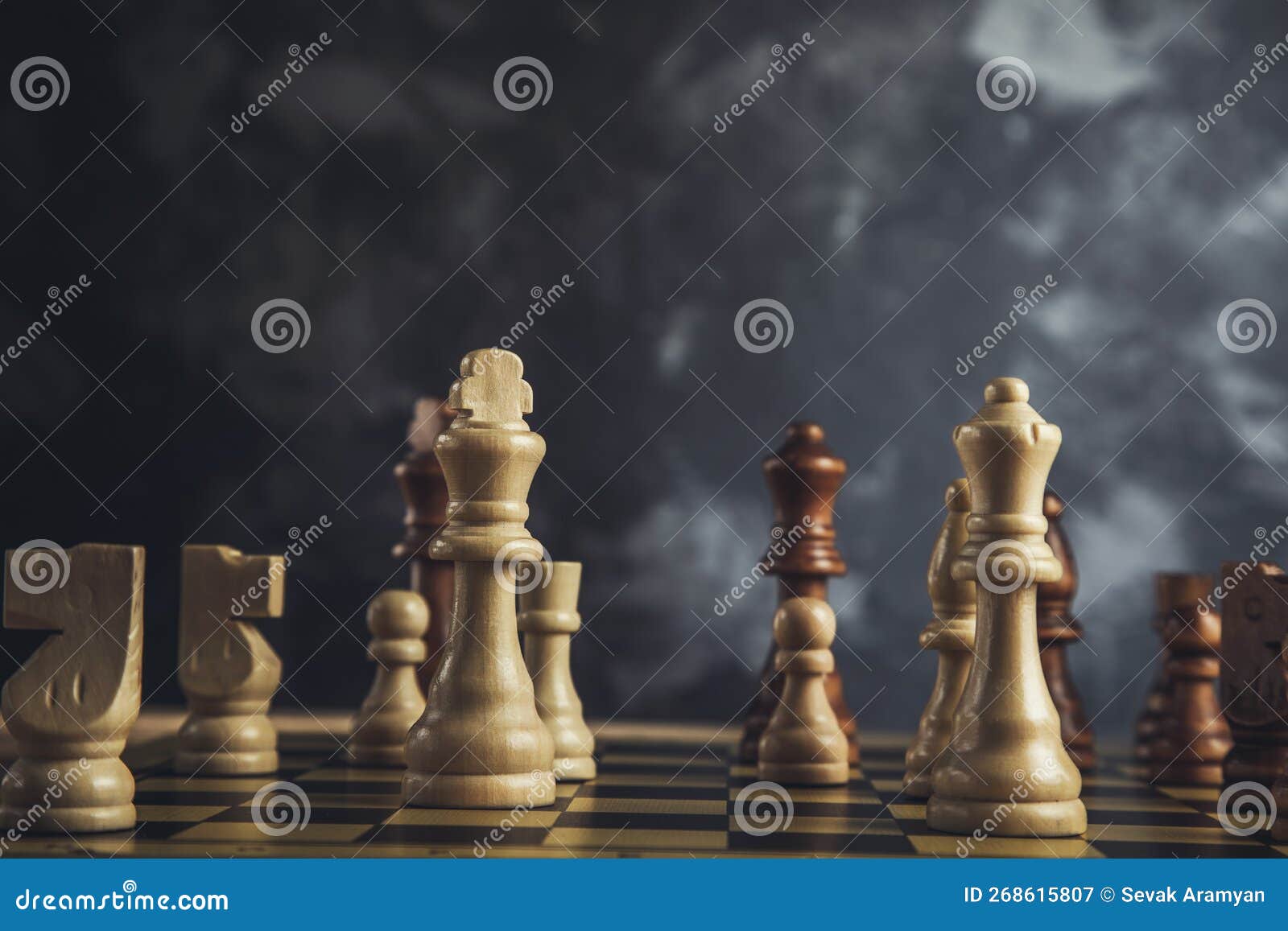 Chess stones on the board stock image. Image of intelligence - 268615807