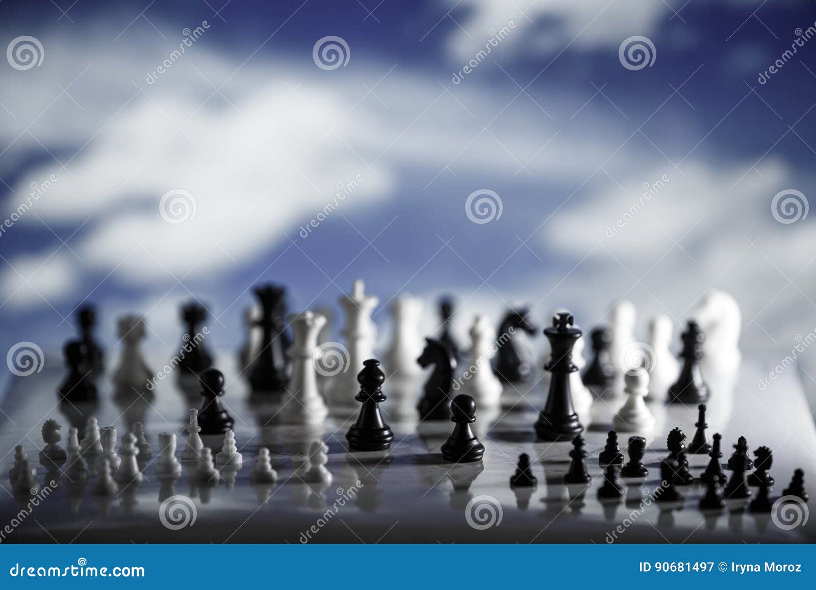Chess Strategy Concept is on the Bright Background Stock Image - Image ...