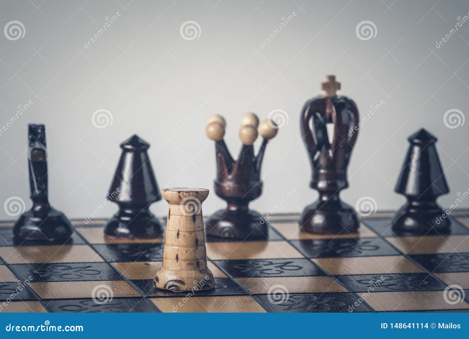 Chess Strategy Concept is on the Chess Board Stock Photo - Image of ...