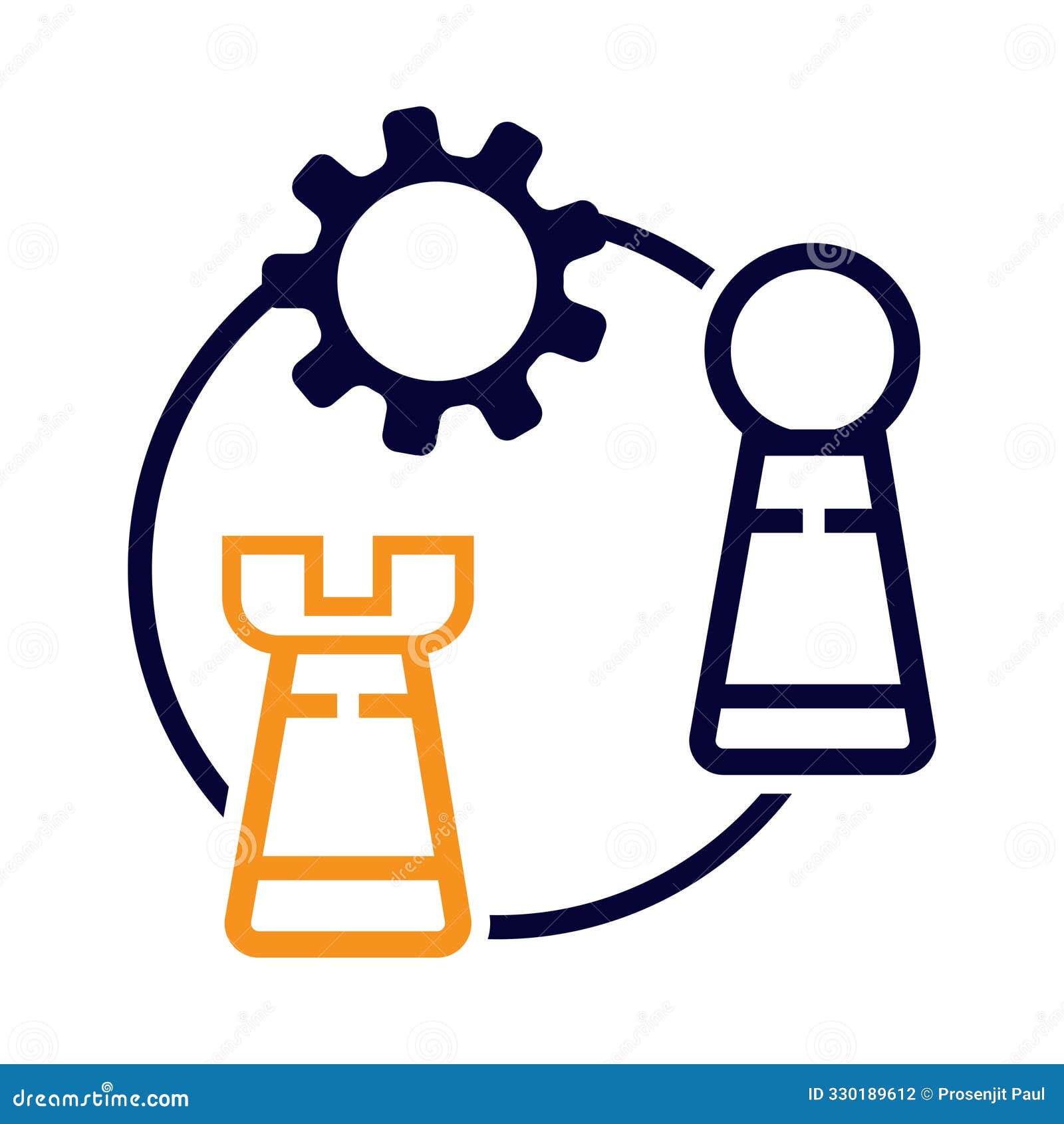 Chess strategy tactic icon stock vector. Illustration of graphic ...