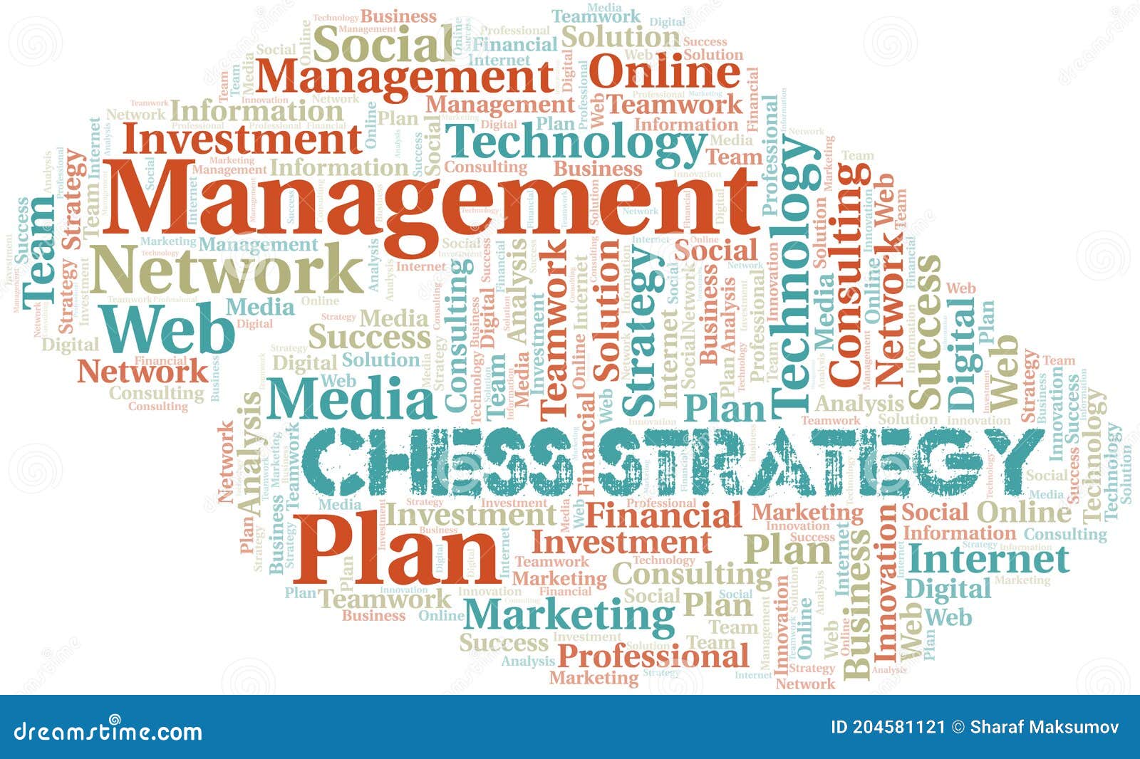 Chess Word With Chess Pieces Vector Illustration | CartoonDealer.com ...