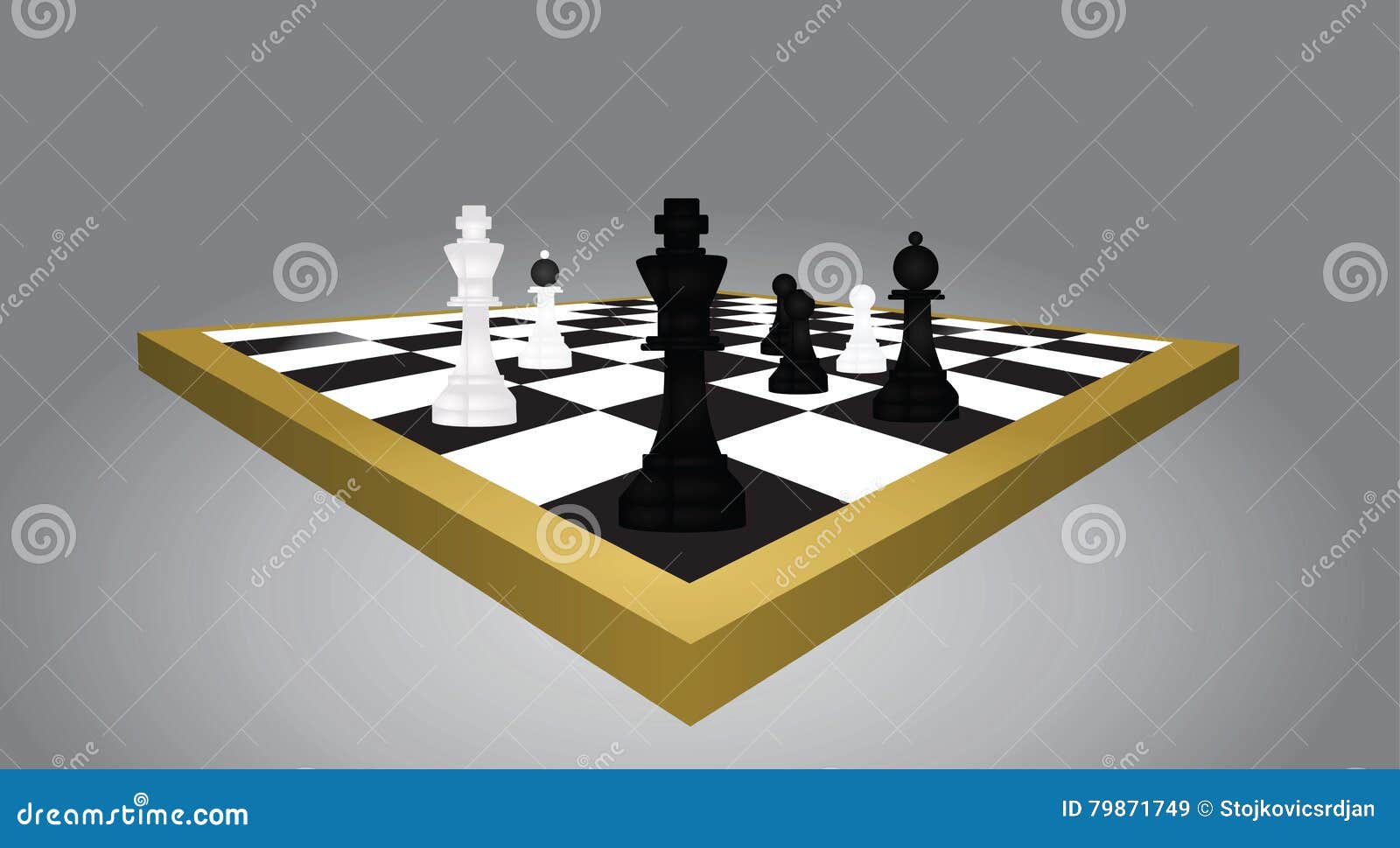 Chess table and figures stock vector. Illustration of table - 79871749