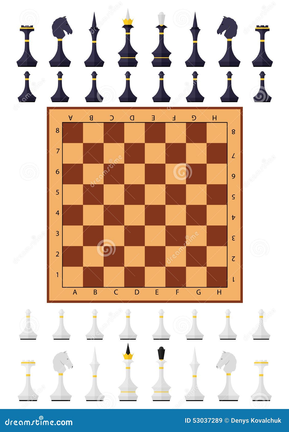 Chess Table Game Chess Figure Stock Illustration - Illustration of desk ...