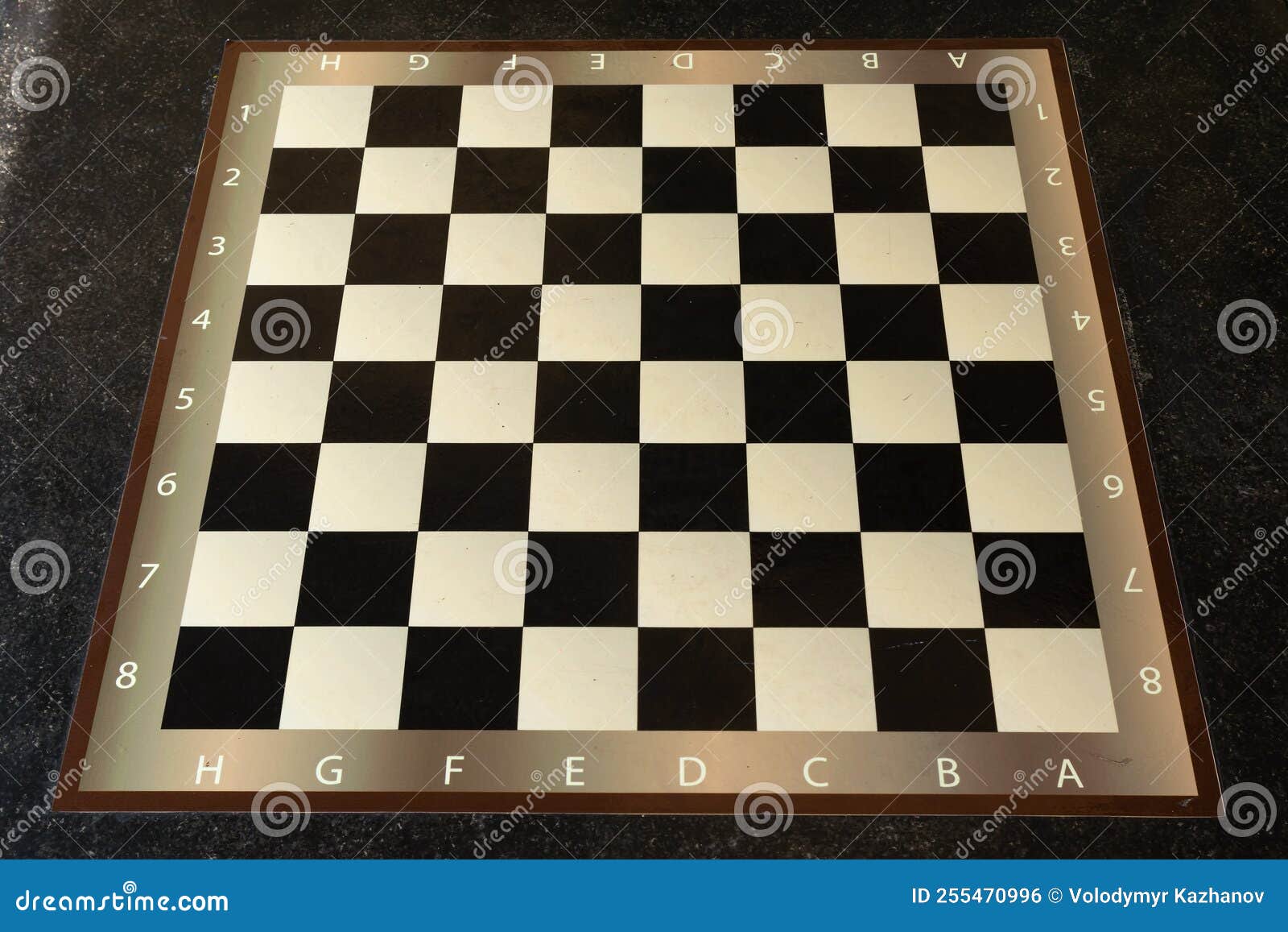 Chess Table with Letters and Numbers without Pieces Stock Photo - Image ...