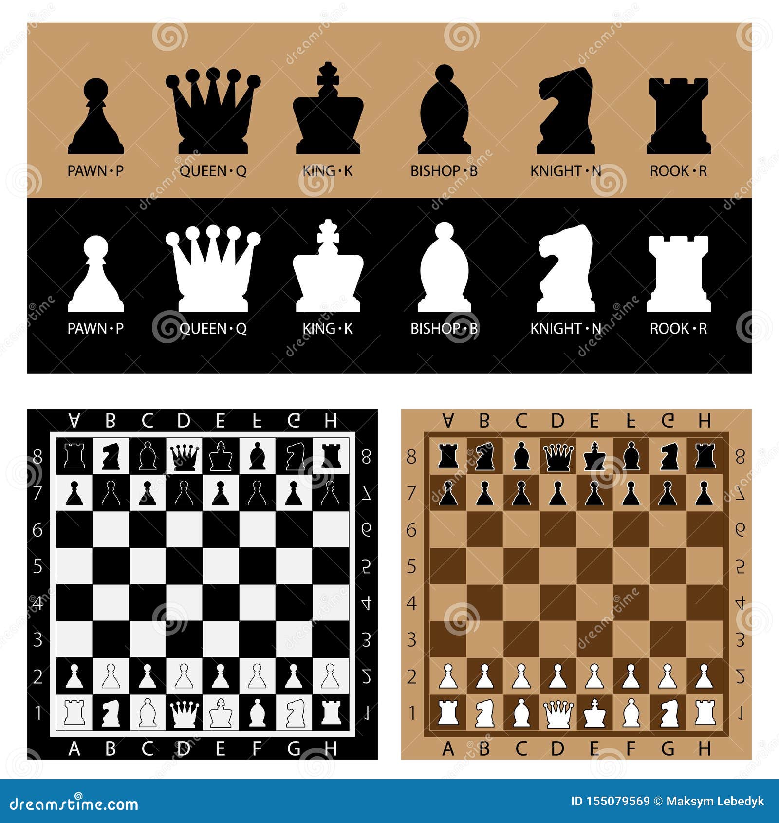 Chess Table Online Game App Concept, Strategy Game Stock Illustration ...