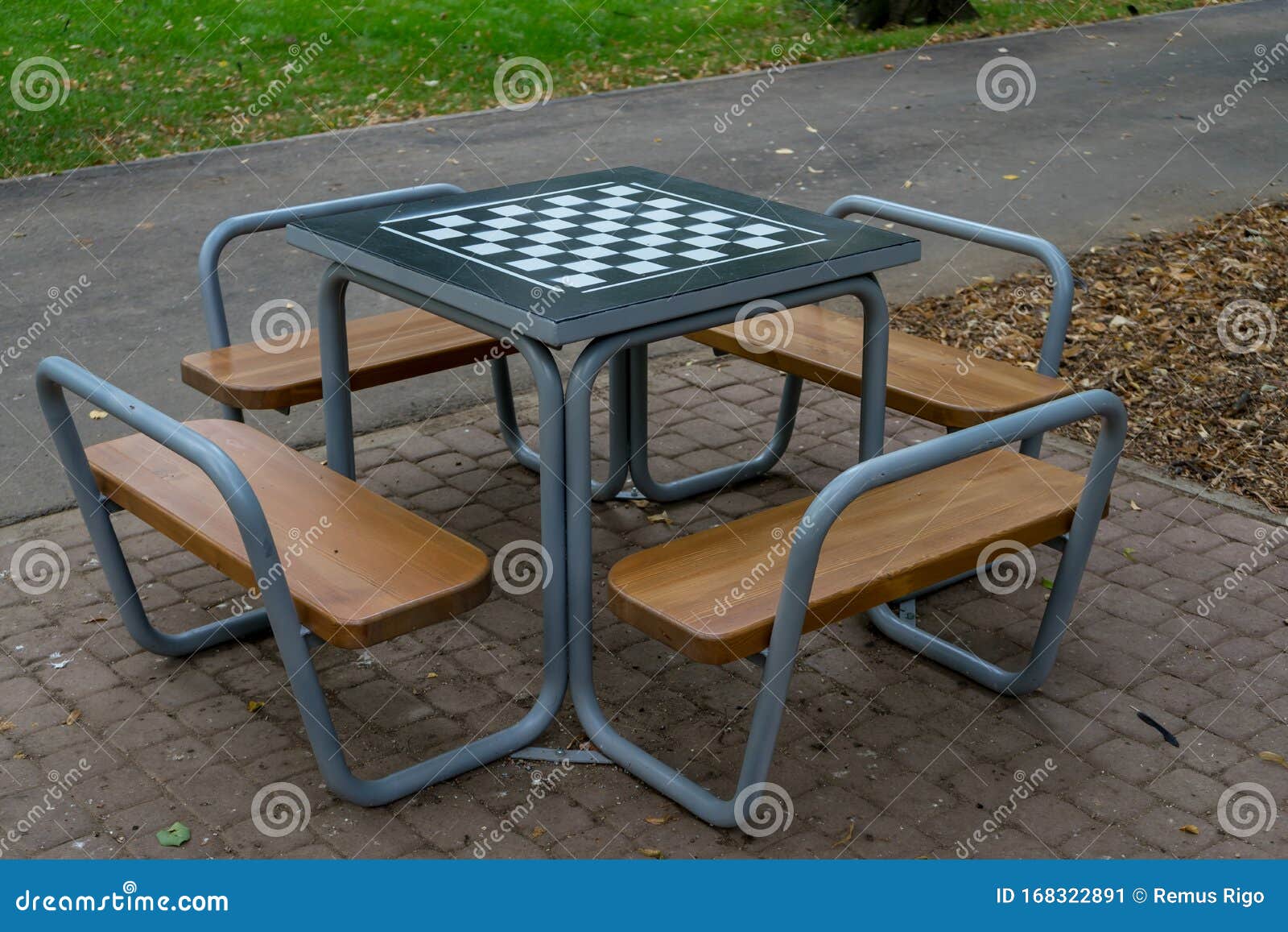 Chess table in the park stock image. Image of timisoara - 168322891