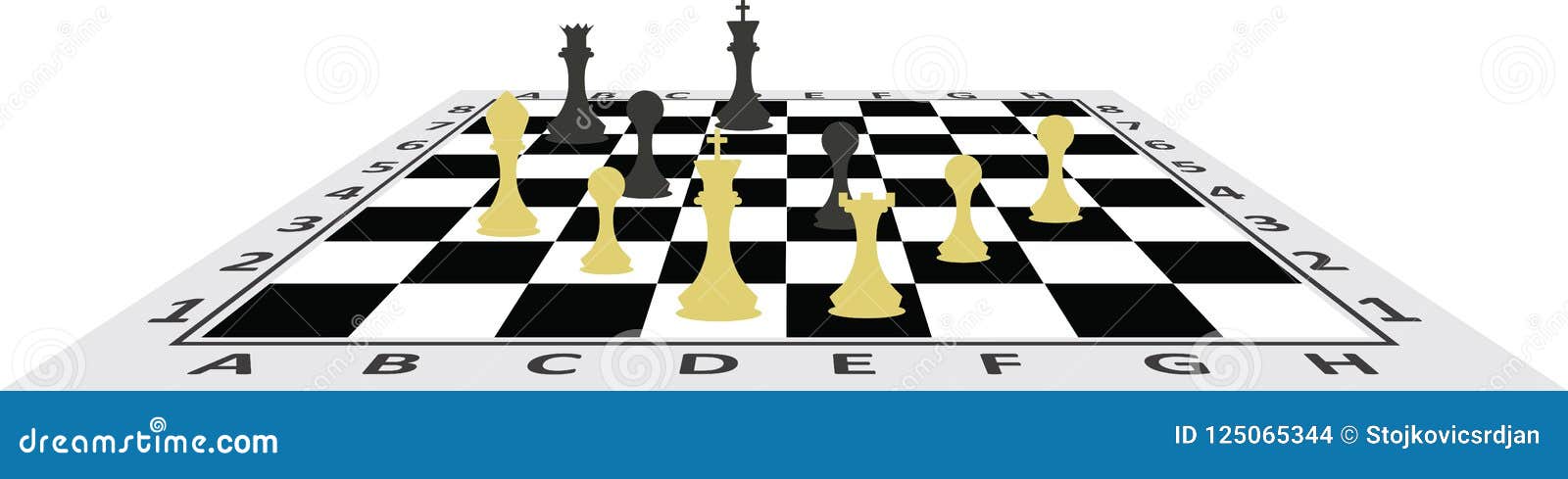 Chess Table, Perspective View Stock Vector - Illustration of chessboard ...