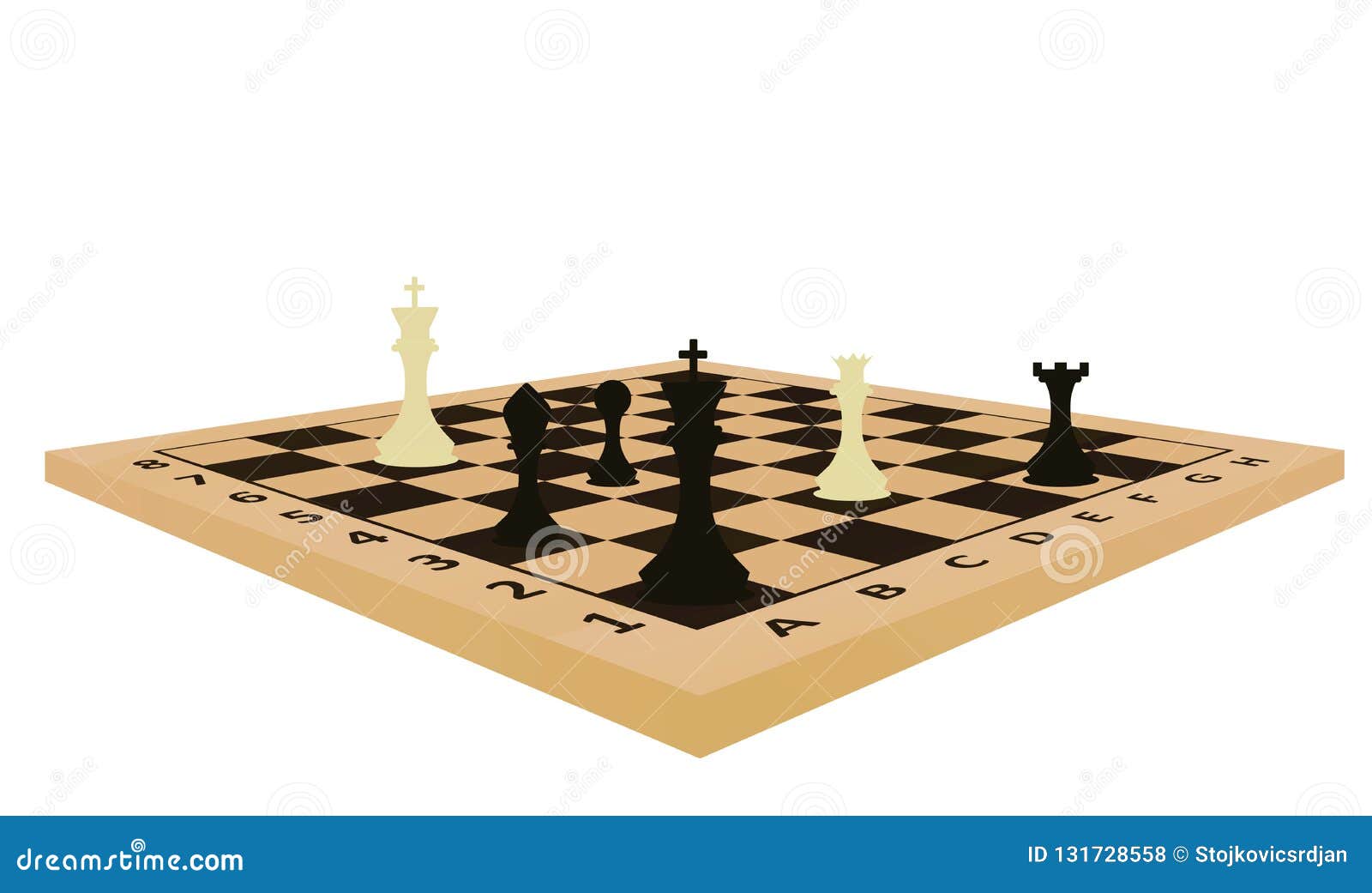 Chess Table, Perspective View Stock Vector - Illustration of check ...