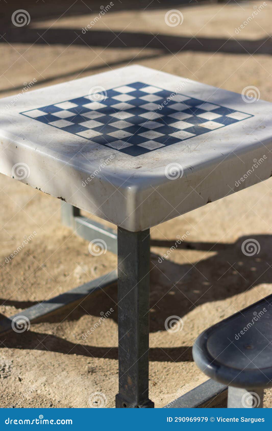 Chess Table with Seats in a Public Park Stock Image - Image of ...