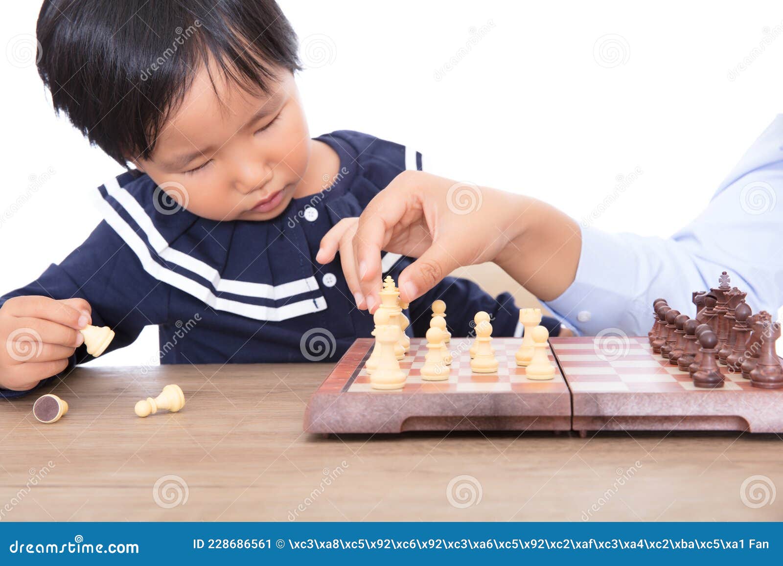 Chess Teacher Tutoring Children on White Stock Image - Image of ...