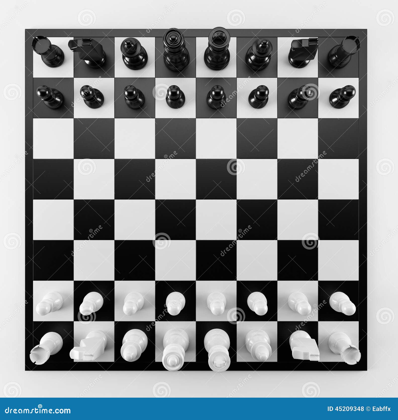 Chess from top view stock illustration. Illustration of pawn - 45209348