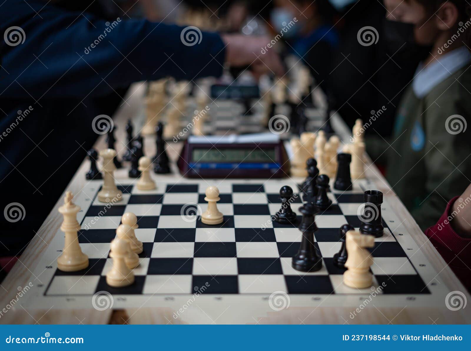 Chess Tournament in Progress. Concept of Strategic and Intelligence ...