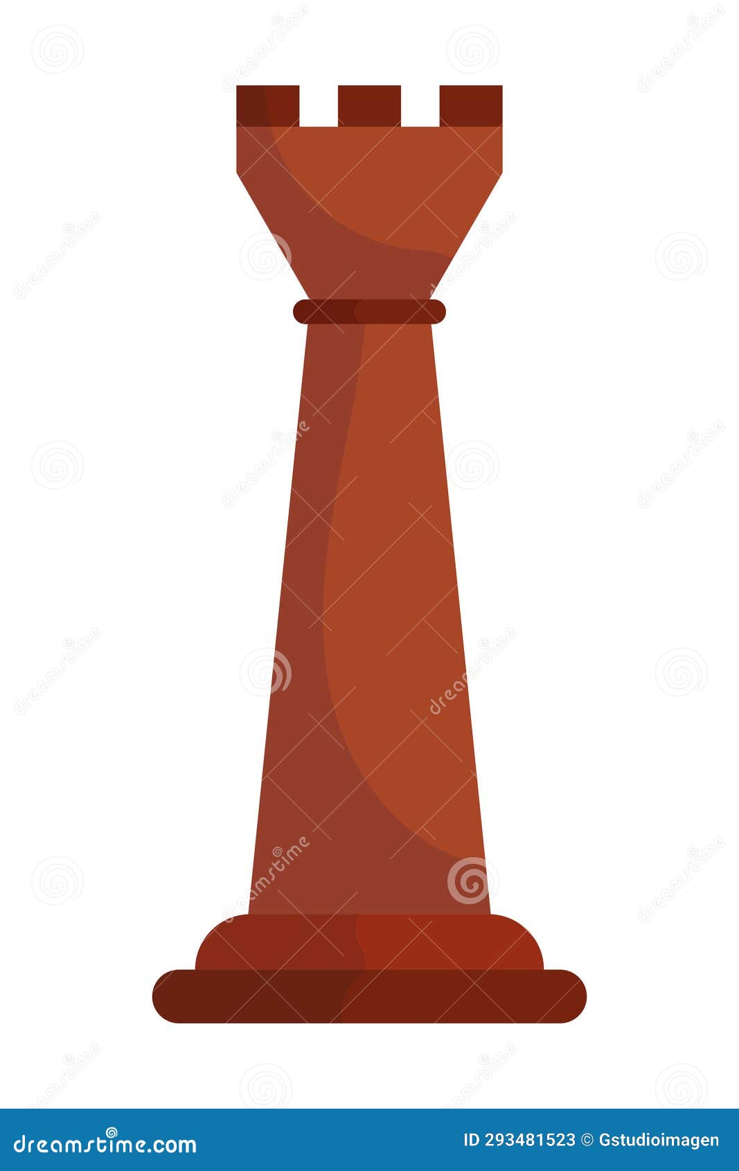 Chess tower illustration stock vector. Illustration of chess - 293481523
