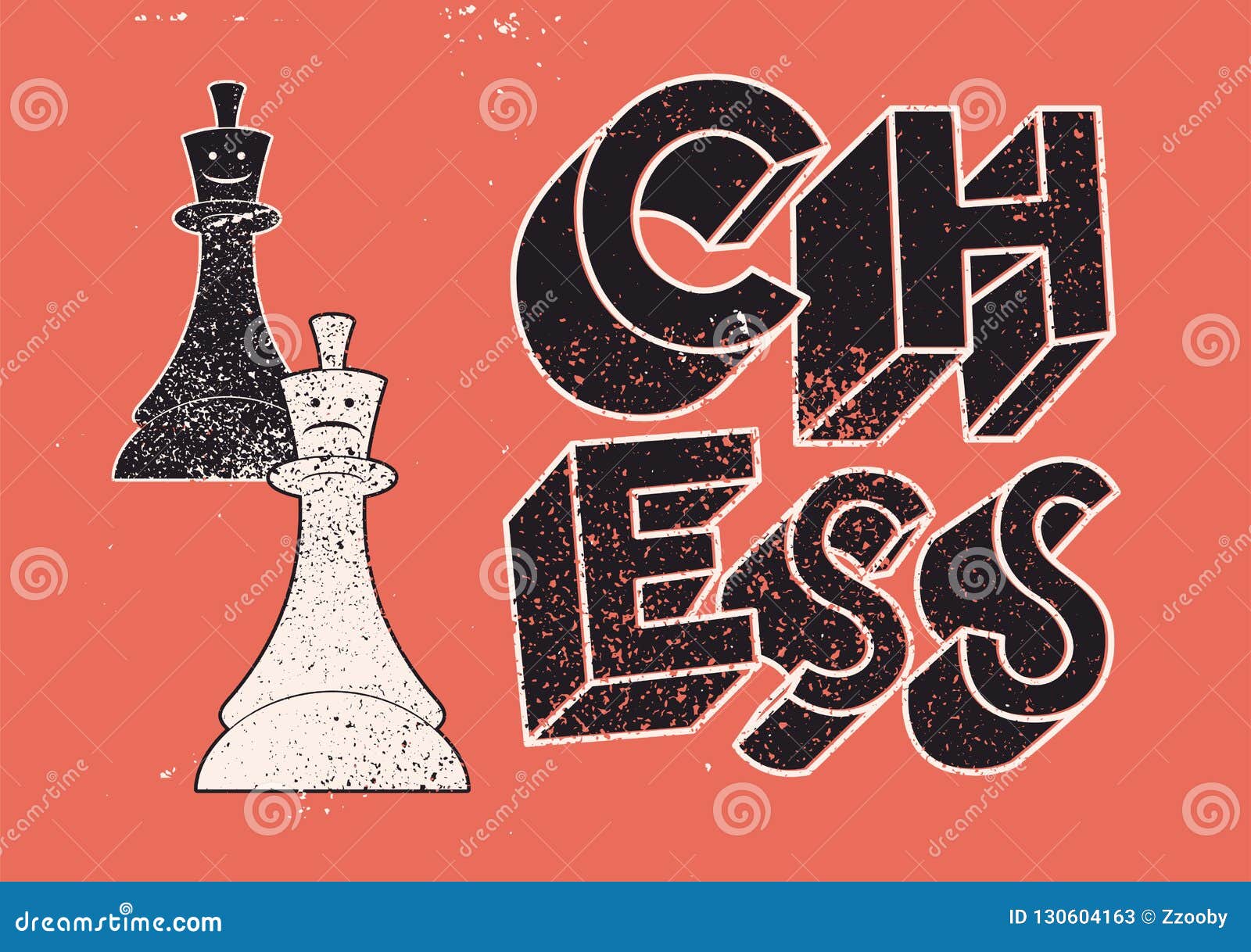 Chess Typographical Vintage Grunge Style Poster. Retro Vector ...