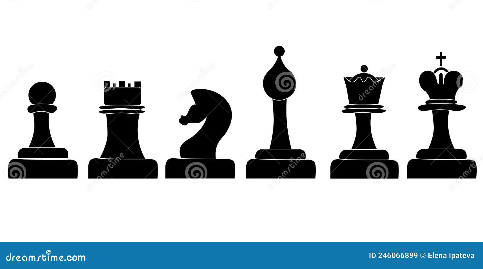 Chess. Vector Chess Pieces - Black Royalty-Free Stock Photography ...