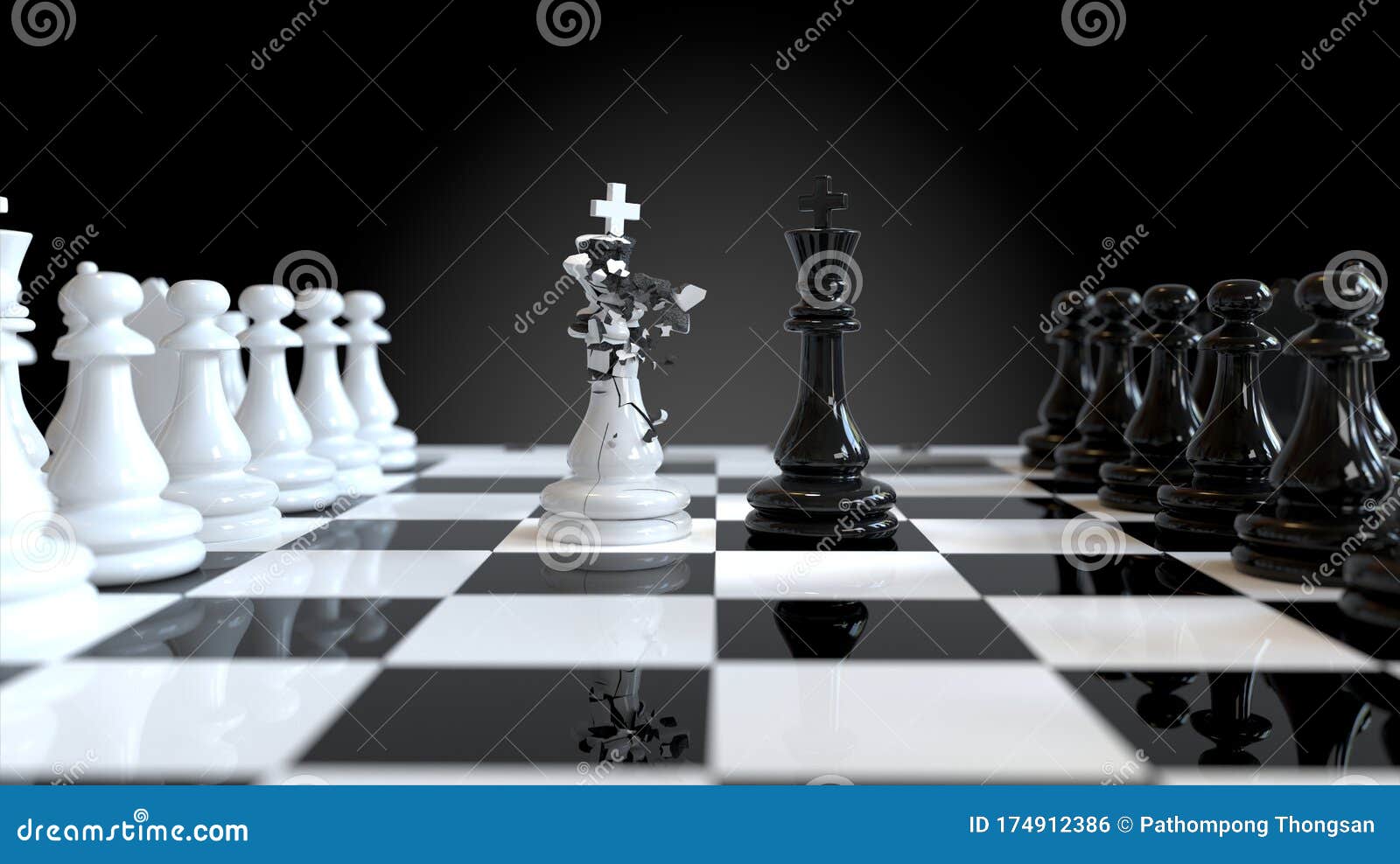 Chess Victory, Chess on the Chess Board Stock Illustration ...