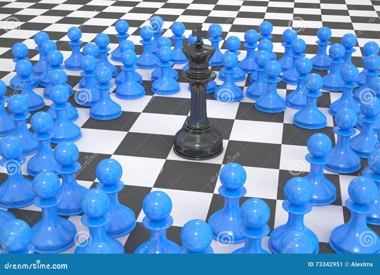 Chess, Winner and Leader Concept Stock Illustration - Illustration of ...