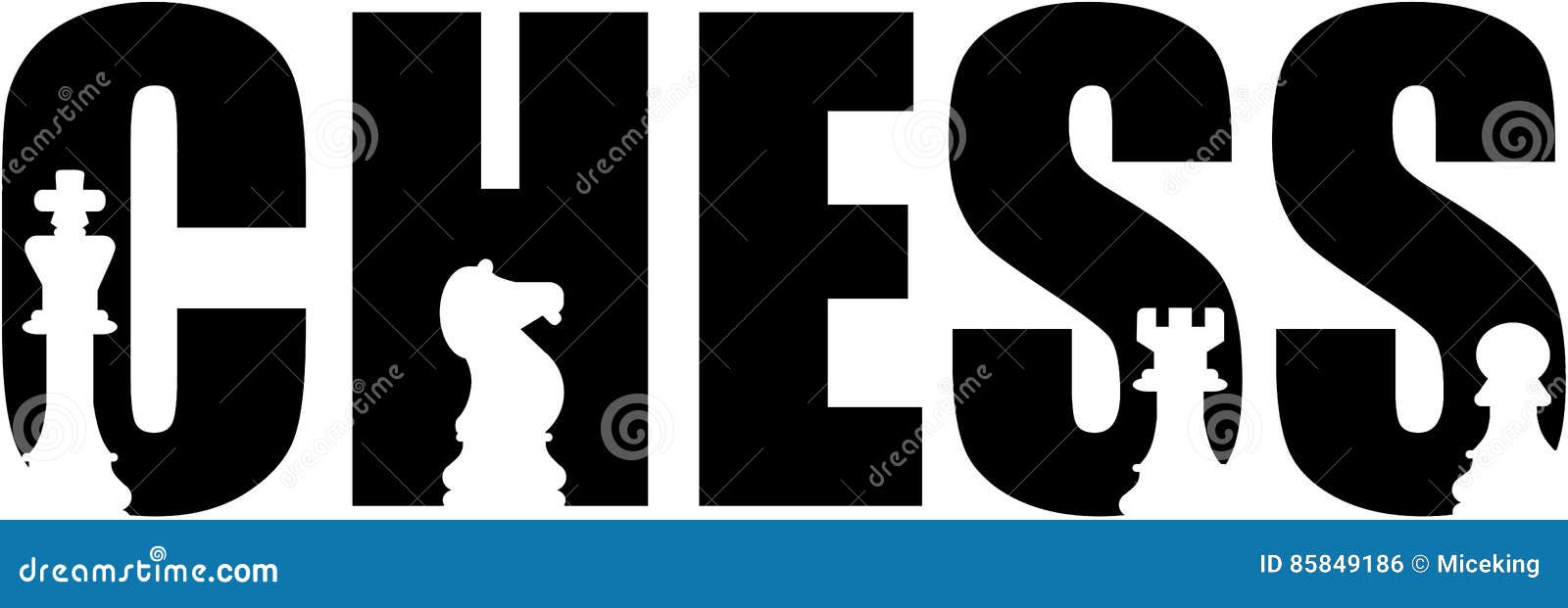 Chess Word with Chess Pieces Stock Vector - Illustration of graphic ...