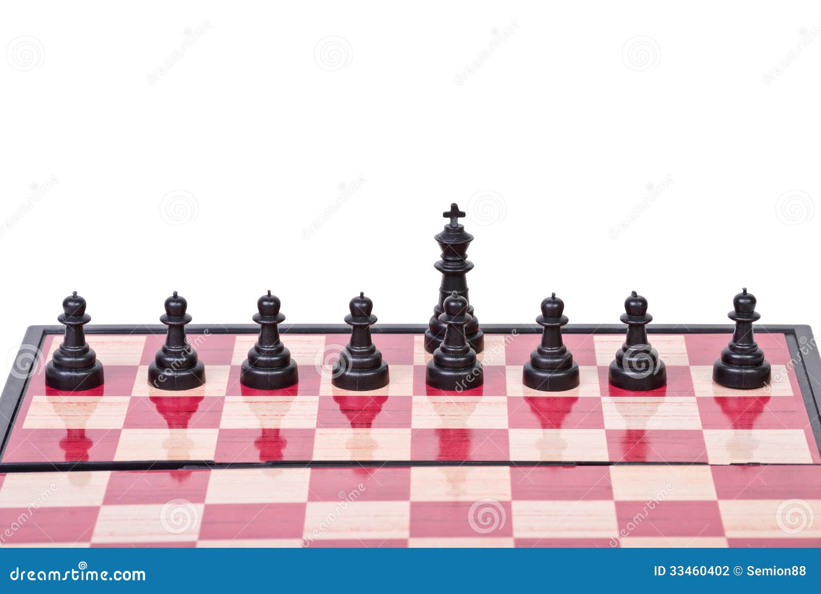 On The Chessboard, The Black Queen Checkmated The White King Royalty ...