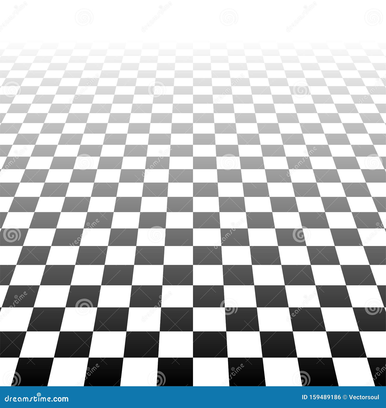 Chessboard, Checkerboard Surface Vanishing into Horizon. 3d Plane Scene ...