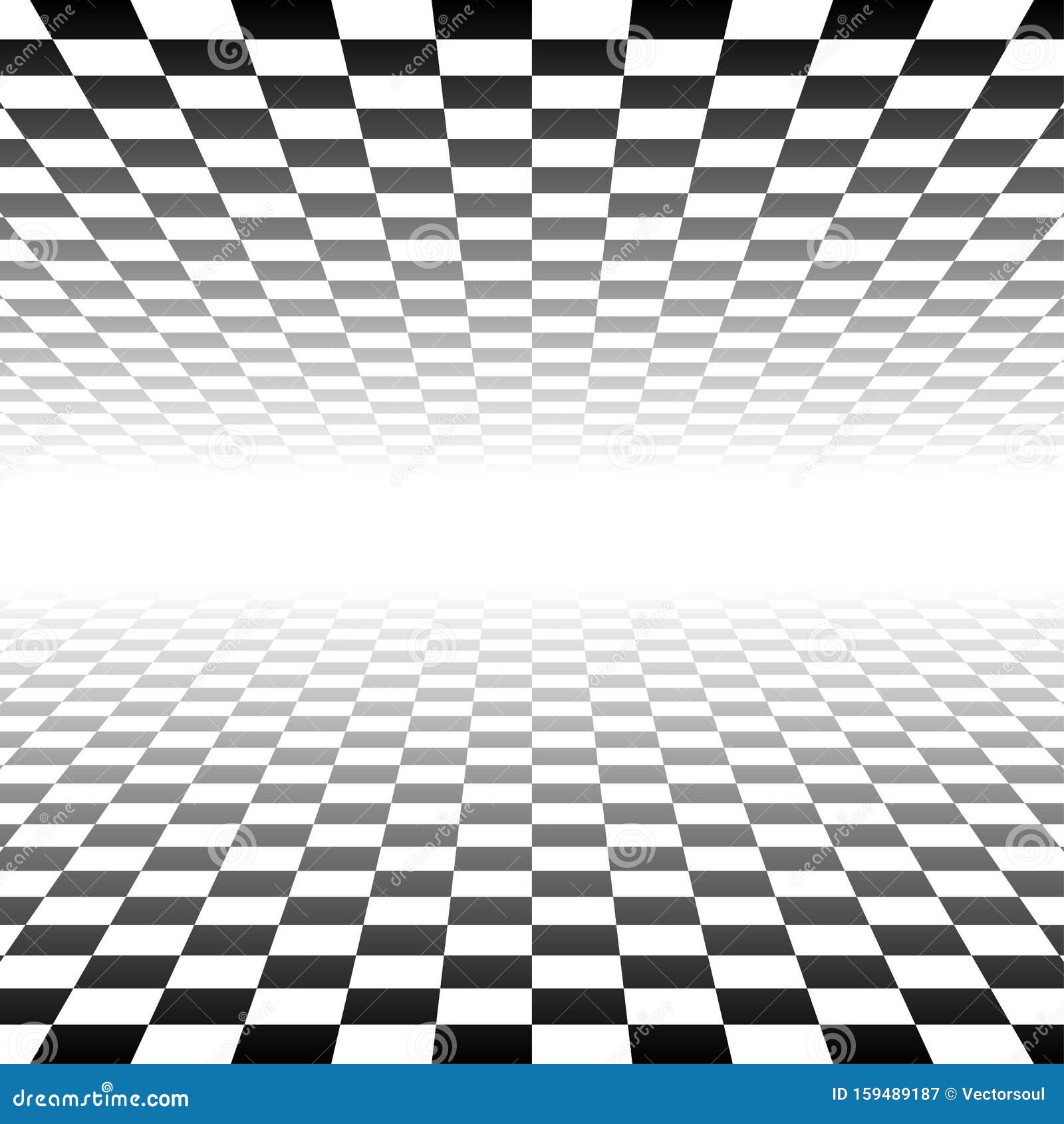 Chessboard, Checkerboard Surface Vanishing into Horizon. 3d Plane Scene ...