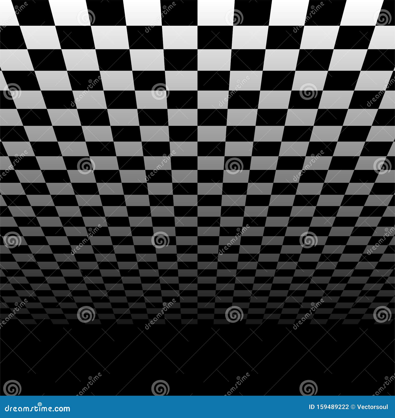 Chessboard, Checkerboard Surface Vanishing into Horizon. 3d Plane Scene ...