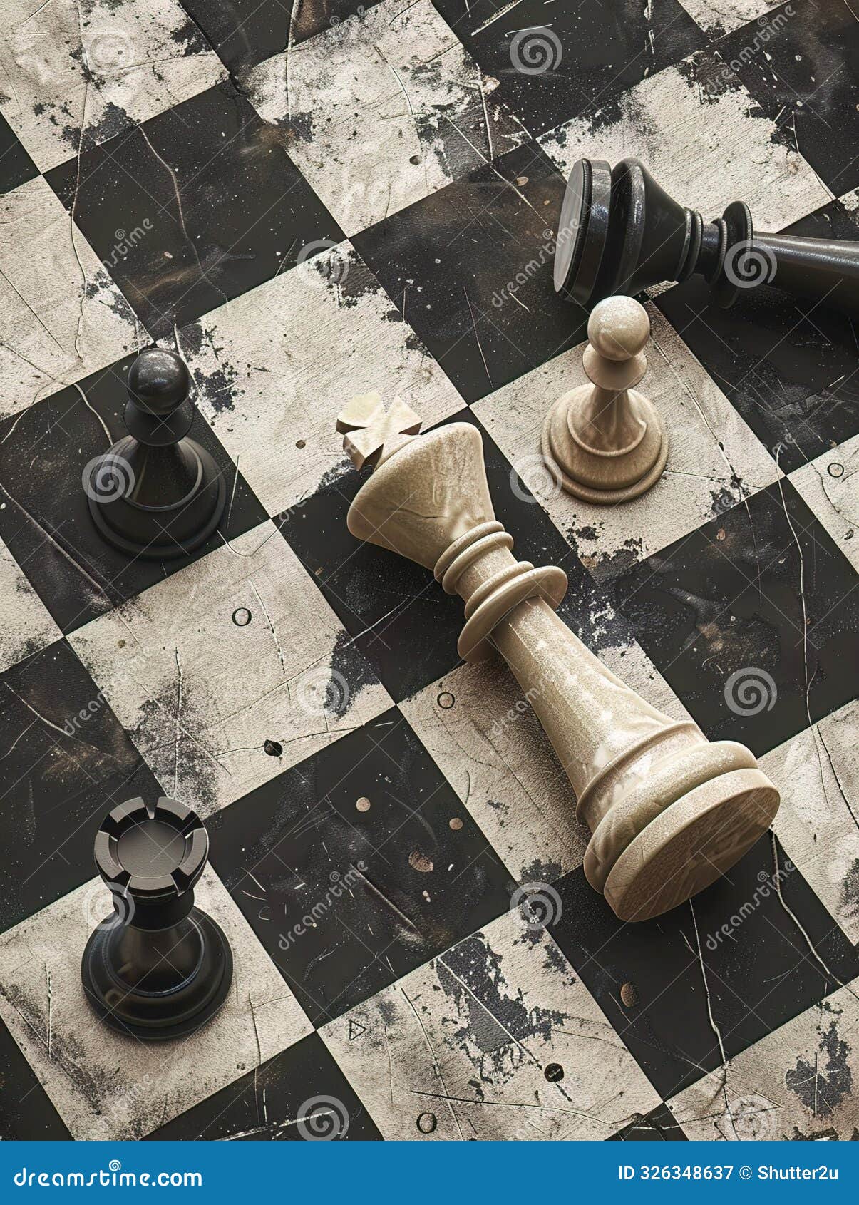 A Chessboard with a Checkmate Position Representing Strategic Planning ...