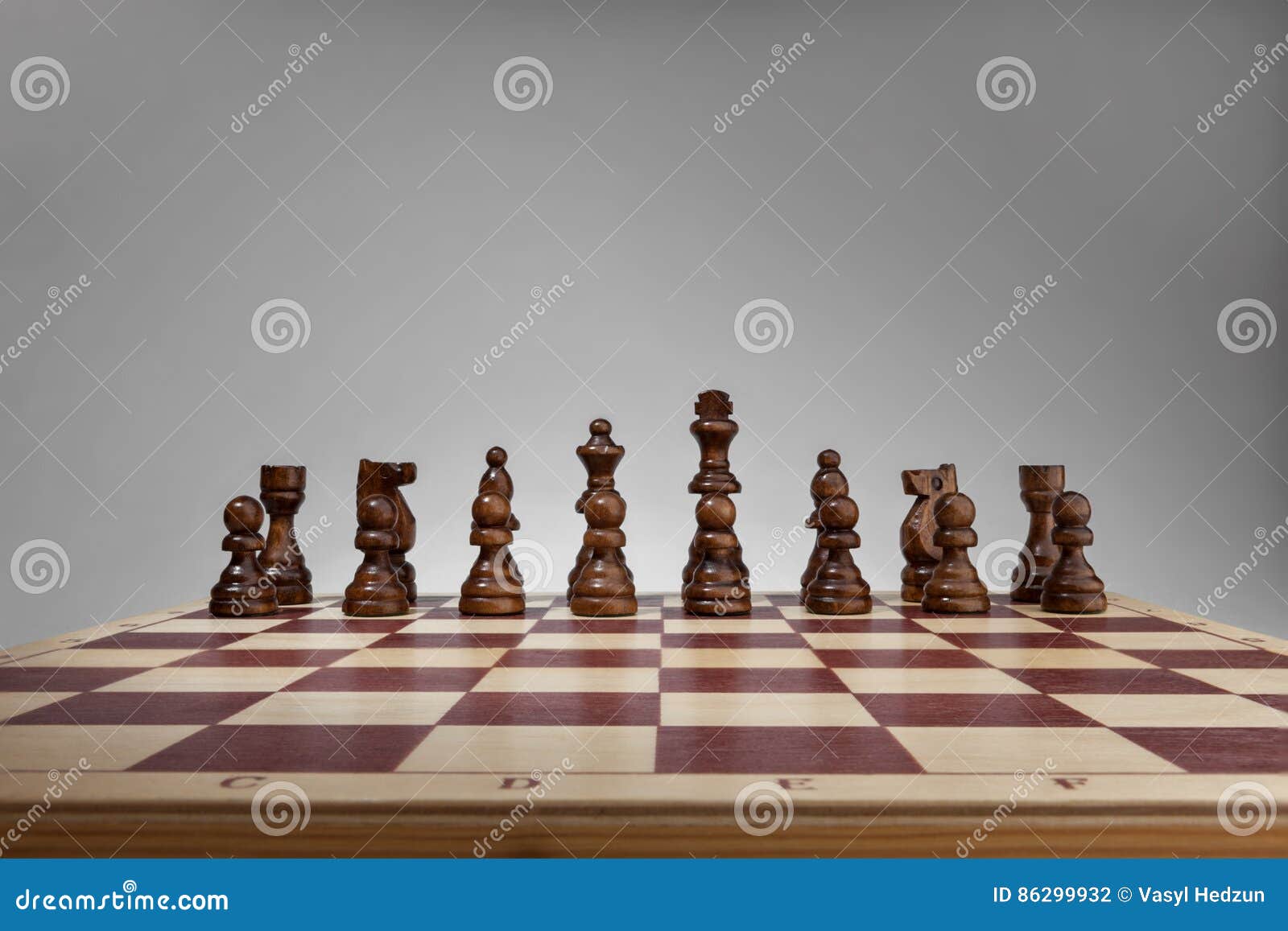 Chessboard with Chess Pieces. Stock Photo - Image of battle, defence ...