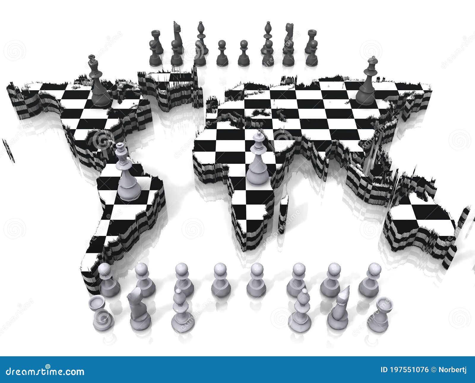 A Earth Map with Chess Pieces Stock Photo - Image of play, power: 197551076