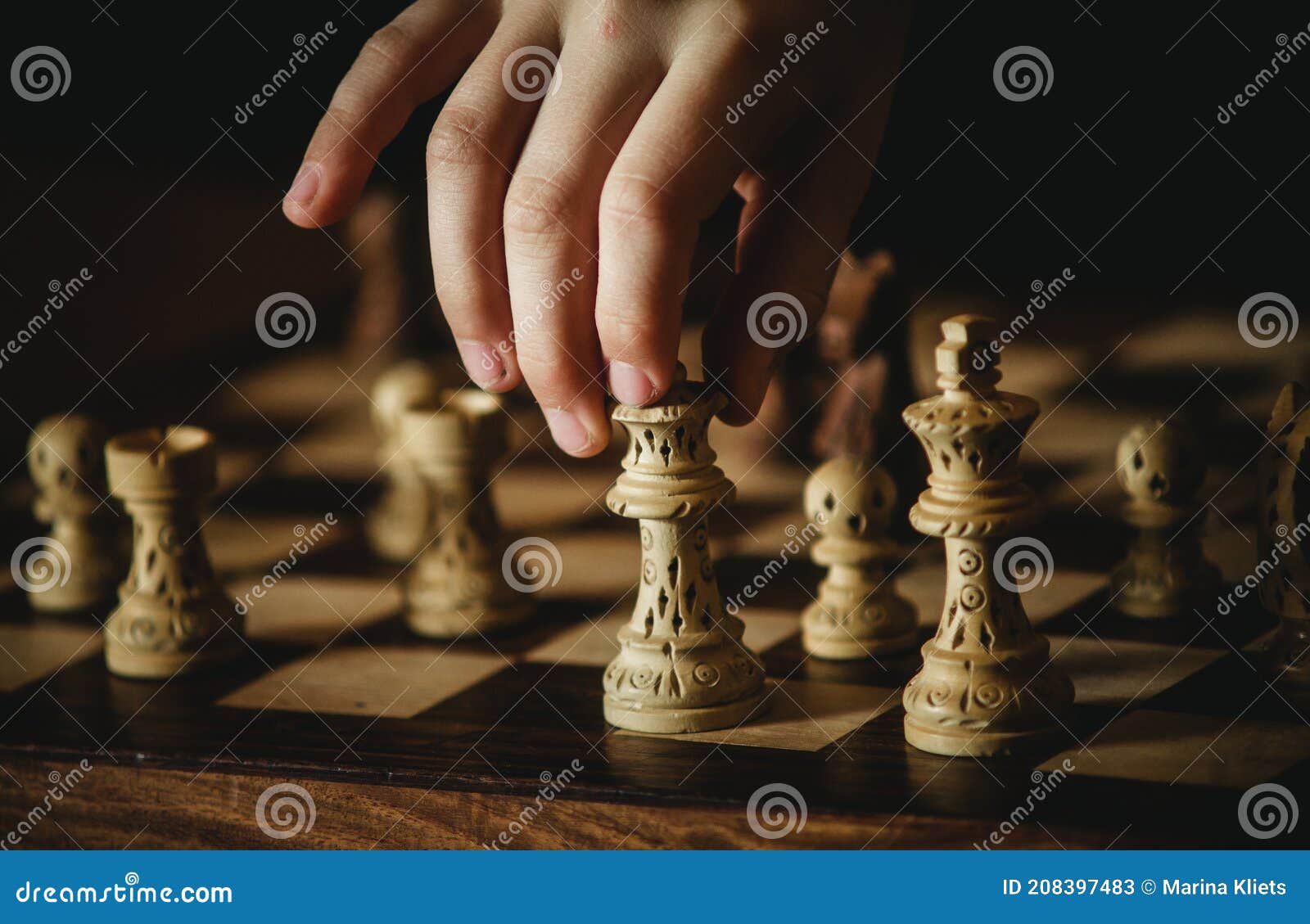 Chess is a Game for the Mind Stock Image - Image of check, dark: 208397483