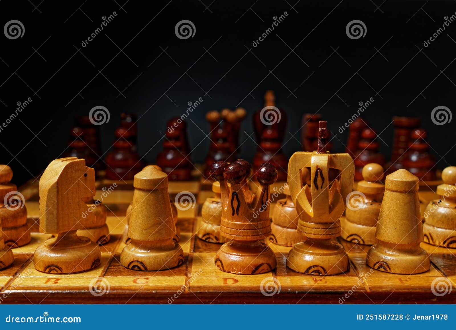 Chessboard Set To Be Ready To Begin a Round and Hand Starting a Game ...