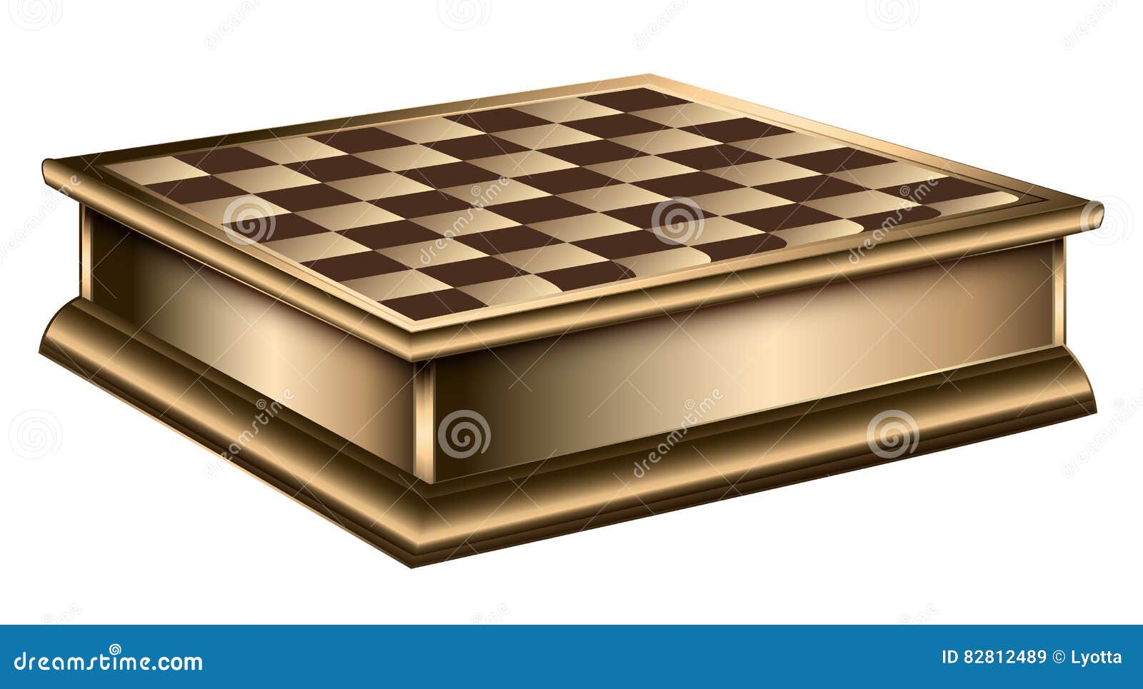 The Chessboard Wooden Chess Table Vector Stock Vector - Illustration of ...