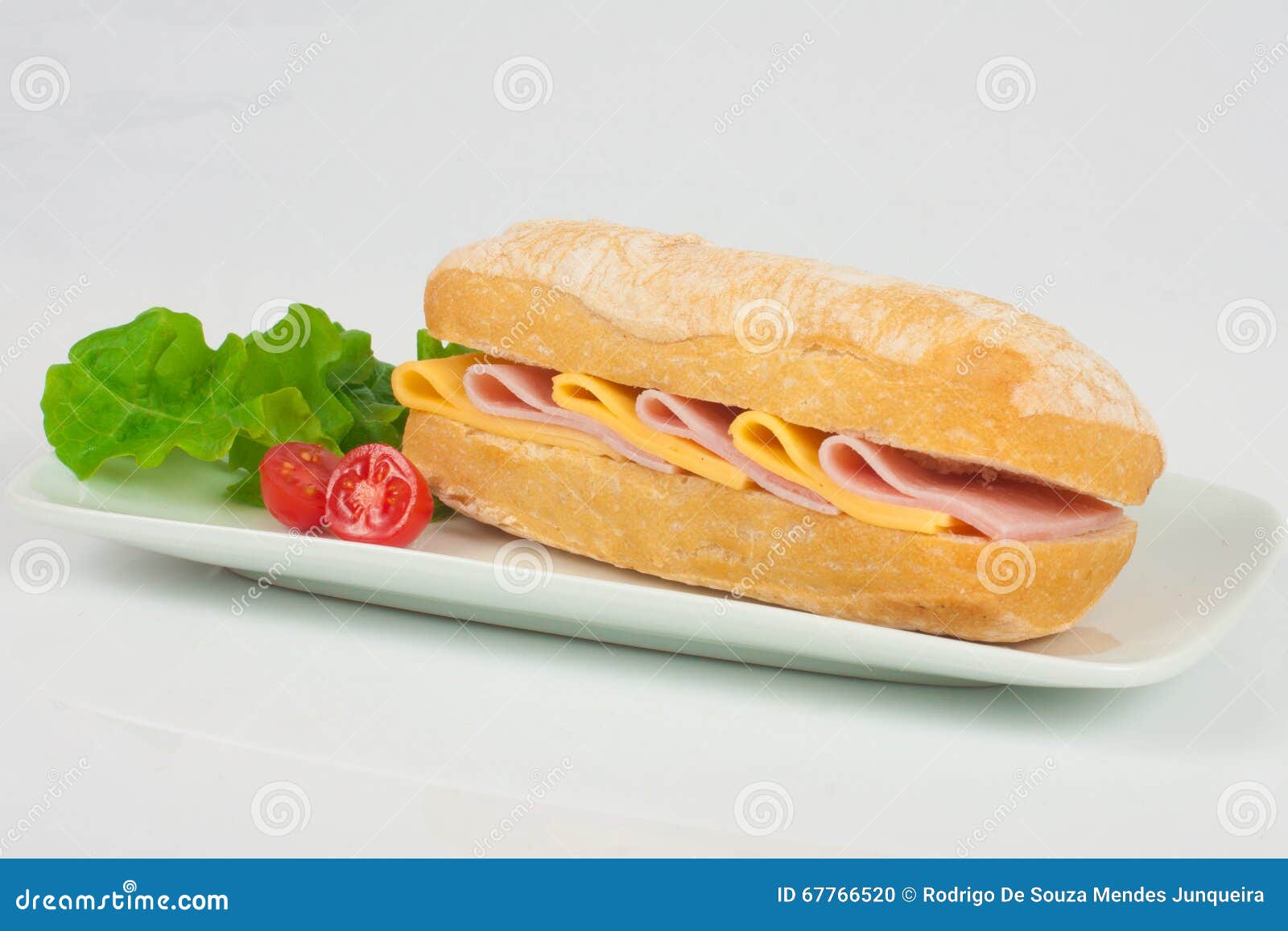 Chesse and ham sandwich stock photo. Image of breakfast - 67766520