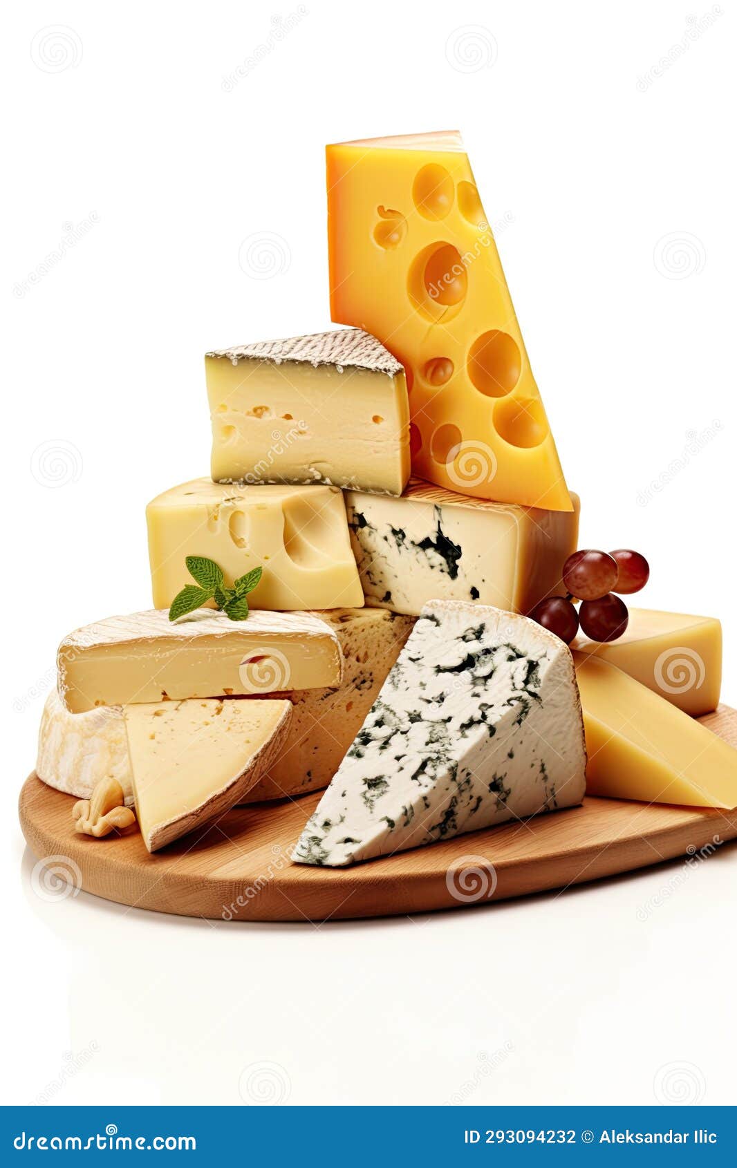 Chesse Variety Isolated on White Background. Ai Generative Stock Photo ...