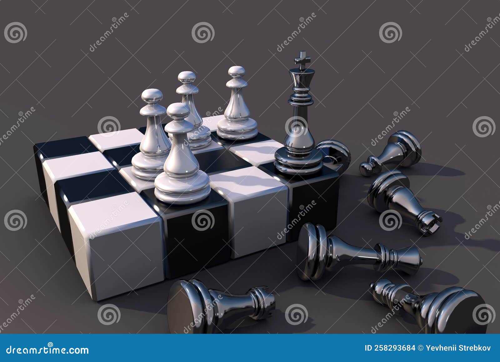 Chessmen. 3D illustration stock illustration. Illustration of game ...