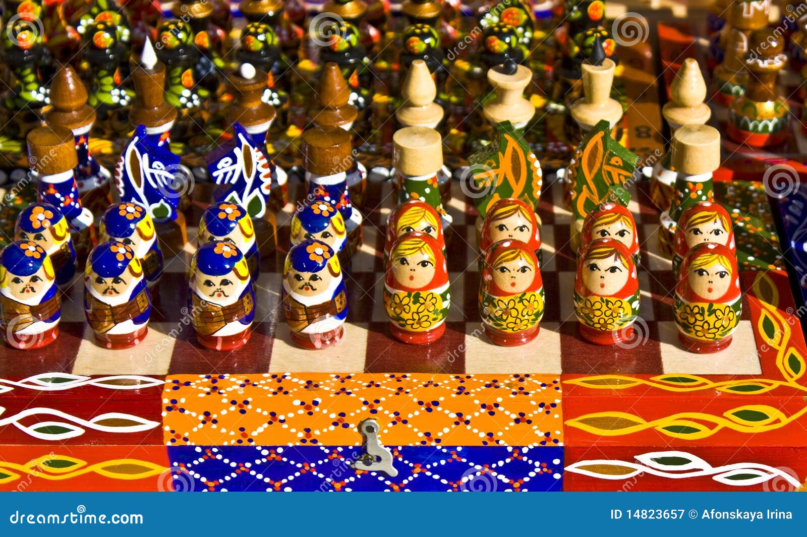 Chessmen with Original Design Stock Image - Image of design, painted ...