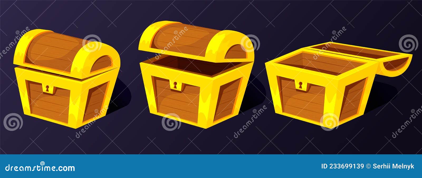 Chest animation vector stock vector. Illustration of vector - 233699139