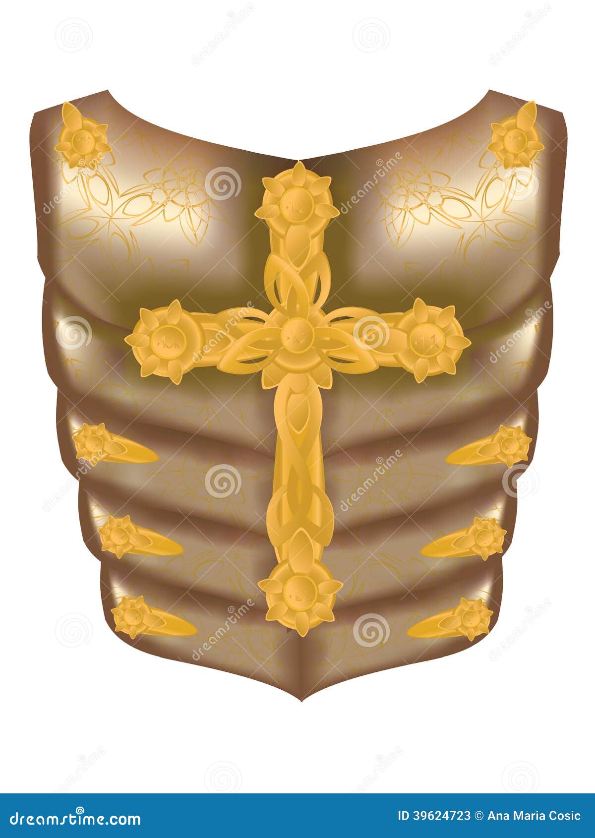 Chest armor stock vector. Illustration of knight, body - 39624723