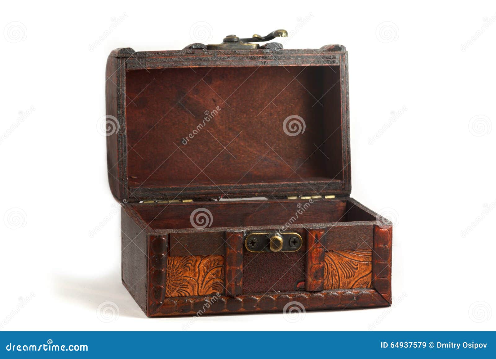 Chest Box Isolated on White Stock Image - Image of precious, open: 64937579
