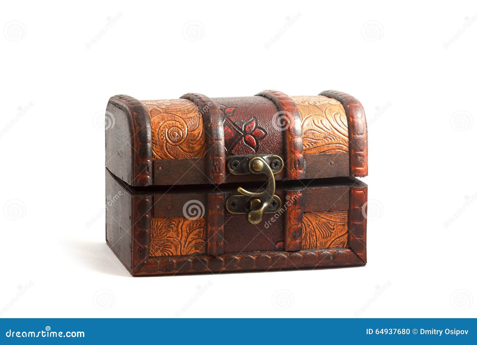 Chest Box Isolated on White Stock Photo - Image of discovery, precious ...