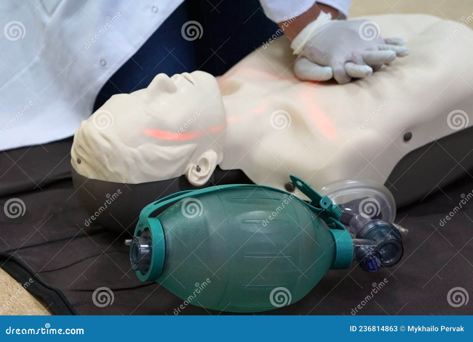 Chest Compressions by a Student on a Simulation Dummy during Basic Life ...