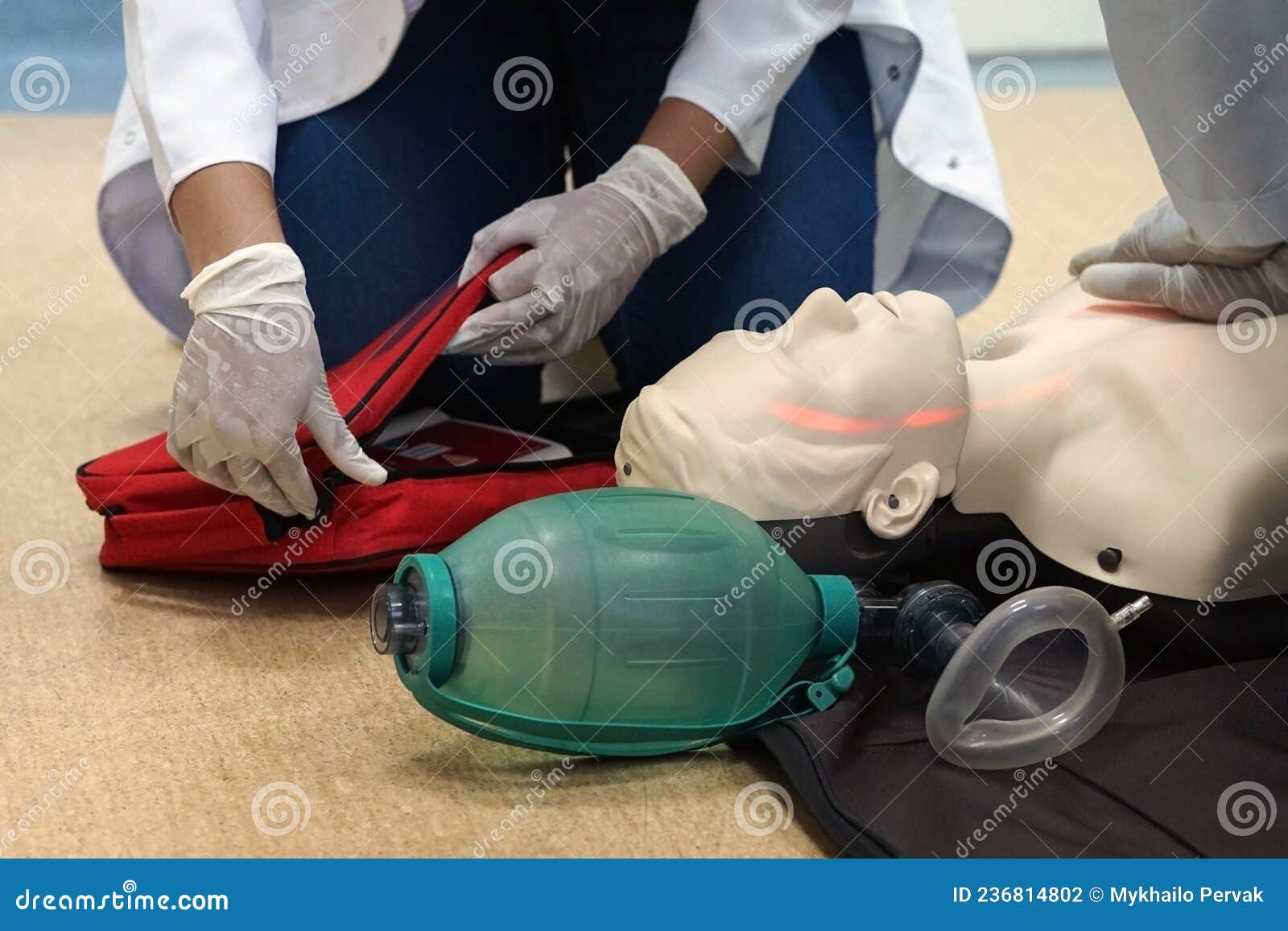 Chest Compressions by a Student on a Simulation Dummy during Basic Life ...