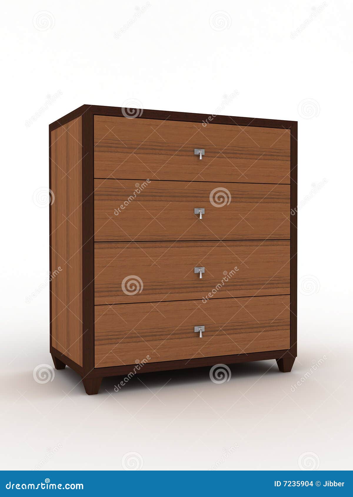 Chest of drawers stock illustration. Illustration of isolated - 7235904