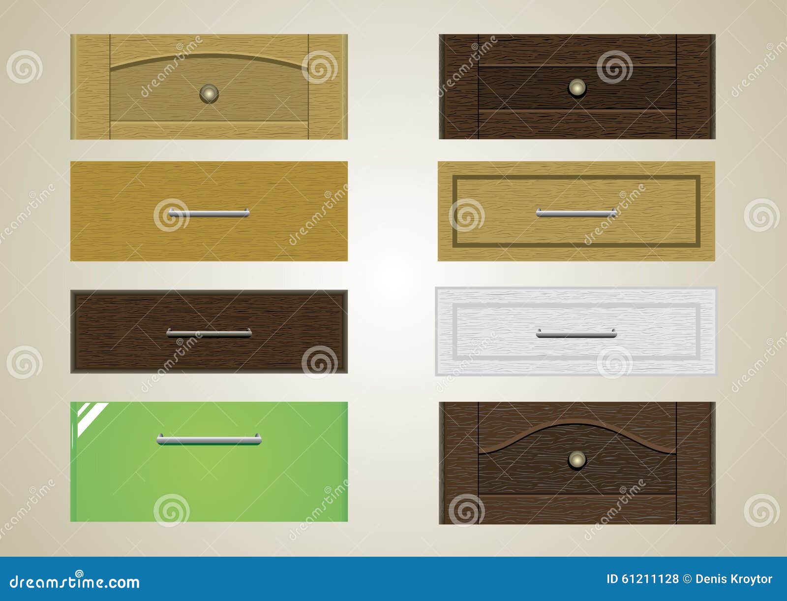 Chest drawers stock vector. Illustration of handles, laminating - 61211128