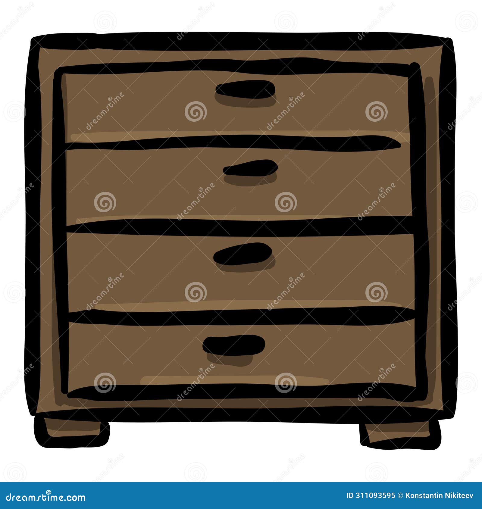 Chest of Drawers Hand Drawn Doodle Icon Stock Vector - Illustration of ...