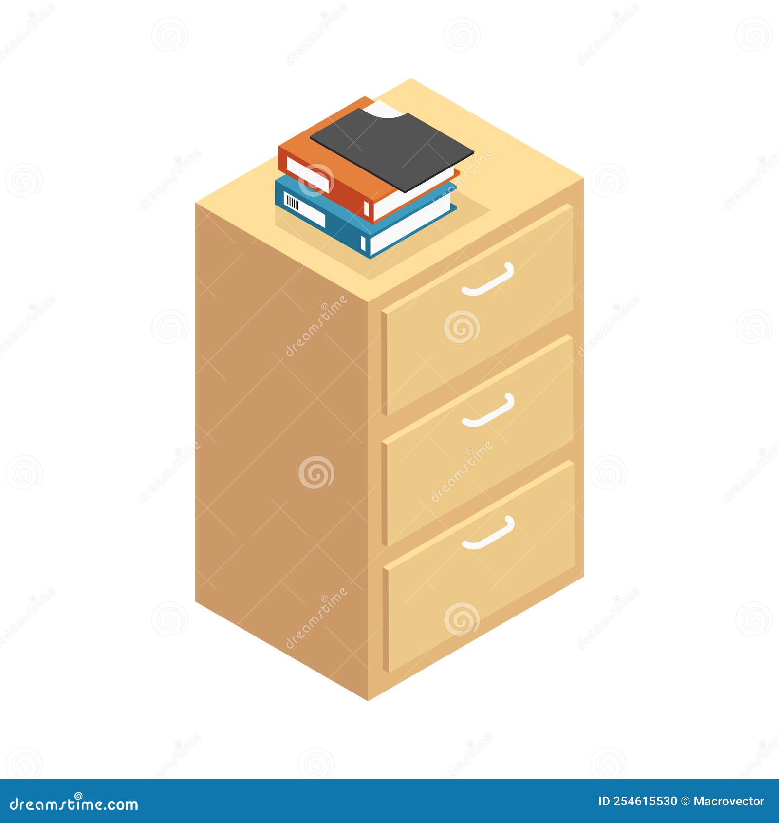 Chest Of Drawers Vector Illustration | CartoonDealer.com #254615530