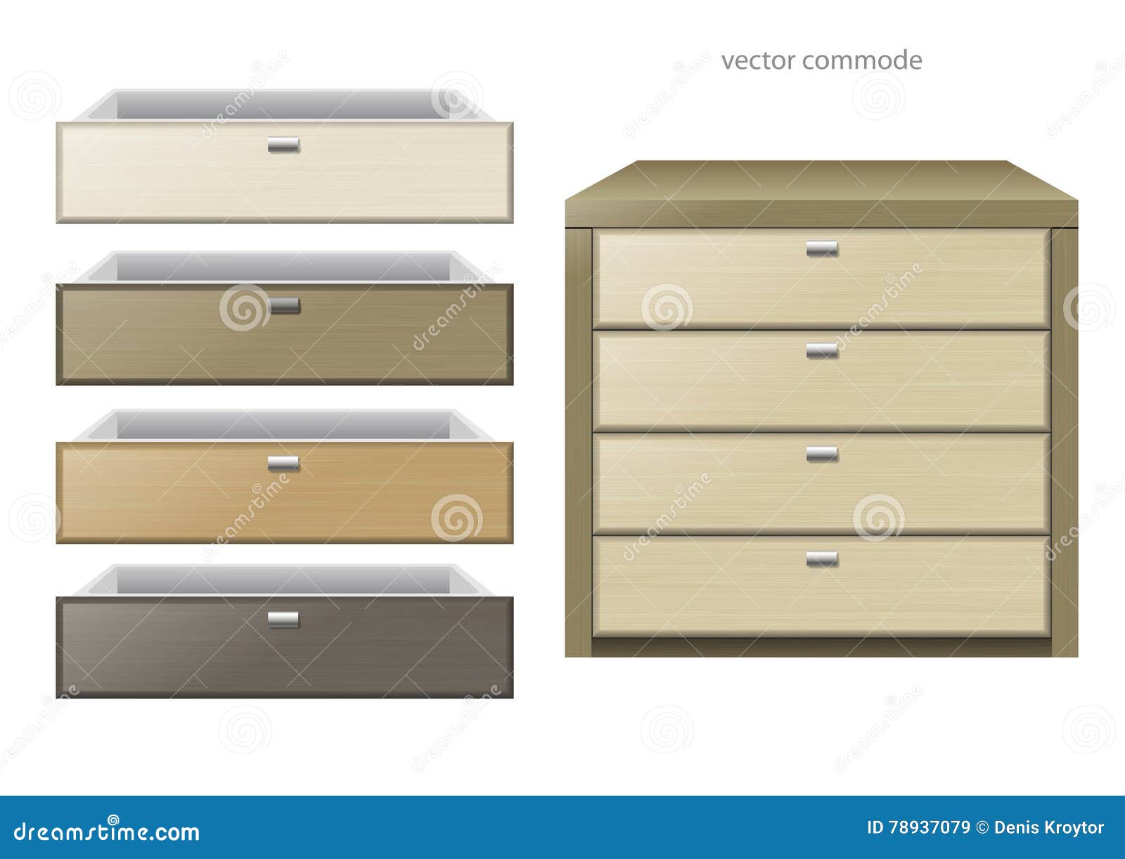Chest of Drawers Multicolor Stock Vector - Illustration of glossy ...